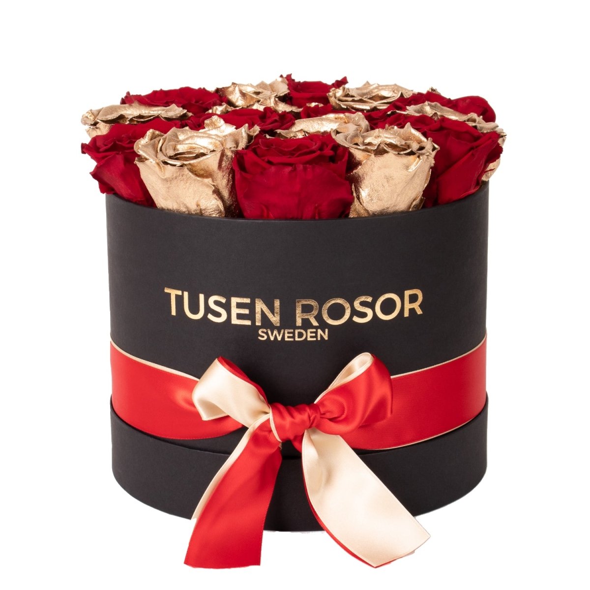 Eternal Roses | Long Lasting Red & Golden Roses | 17-20 Roses | Tusen ...